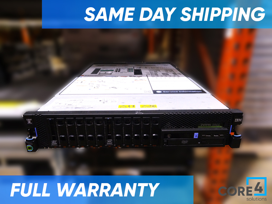 IBM 8284-22A IBM Power S822 Server 8284-22A Dual 3.89GHz CPU 256GB RAM ...