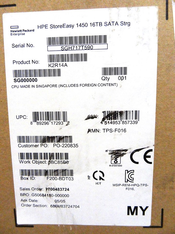 HP K2R14A HPE 1450 16TB SATA STORAGE - SMART IT Hardware and Services