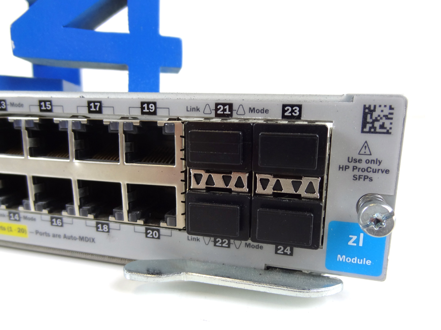 HP J9308A ProCurve 20-Port Module 20x 10/100/1000Base-T 4x SFP - J9308 ...