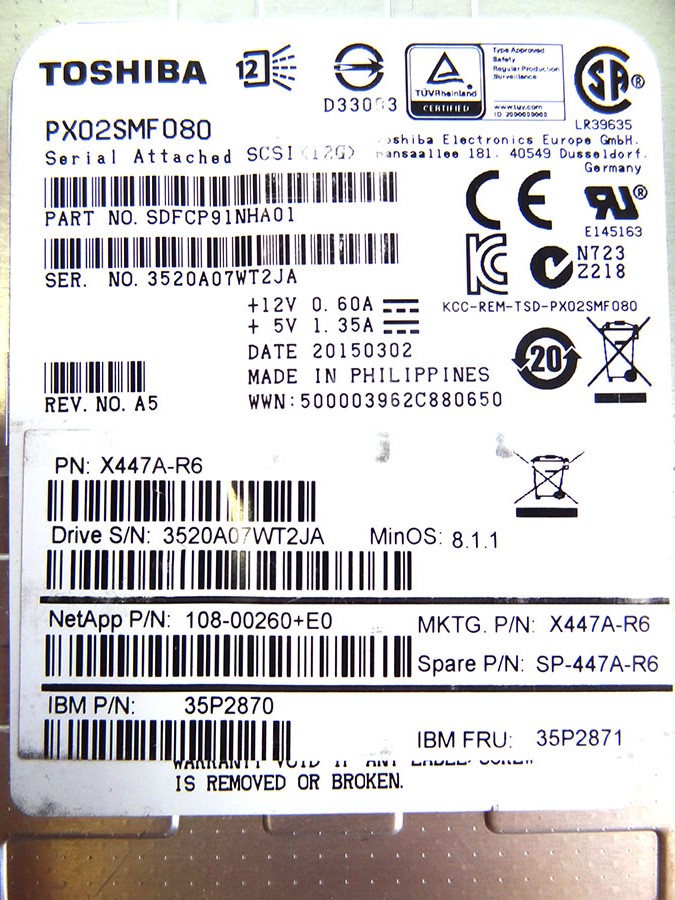 NETAPP X447A-R6 800GB 6GB 15MM SAS 2.5 SSD " - SMART IT Hardware and ...